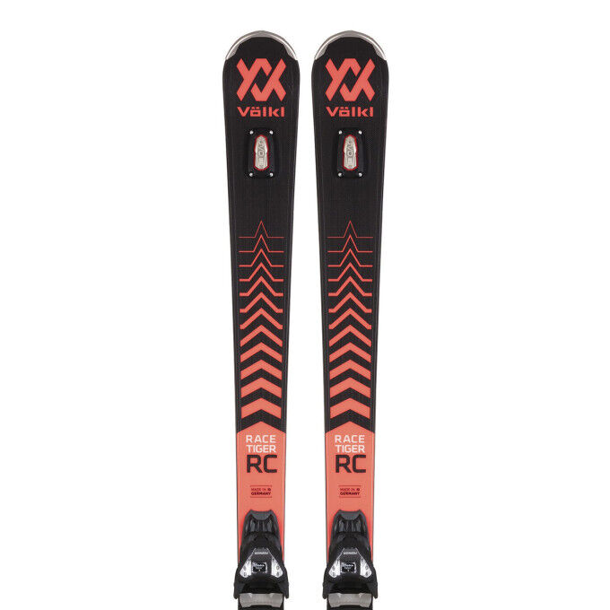 Lote de esquís Völkl Racetiger RC Black + fijaciones VMotion 10 GW Black
