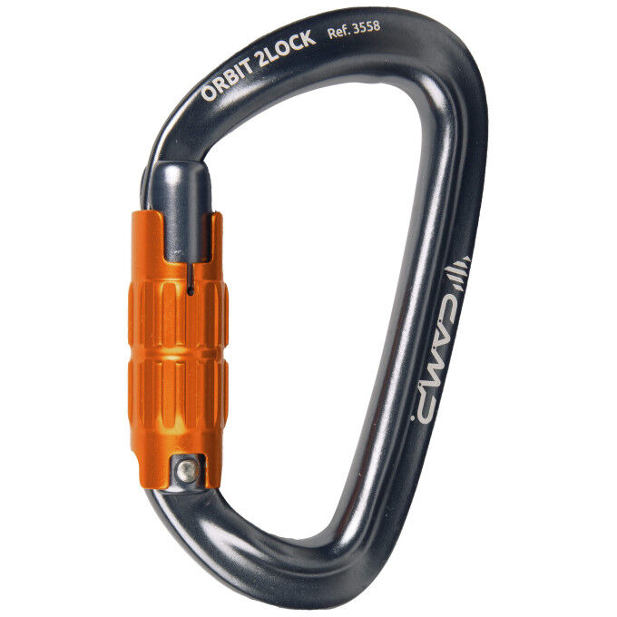 CAMP: ORBIT 2LOCK carabiners - GUN METAL
