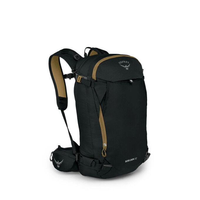 Osprey Soelden 32 Black: lightweight, technical ski bag for backcountry use