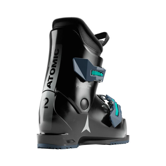 Atomic Hawx Kids 2 Black/Teal: botas de esquí para niños cómodas y ligeras