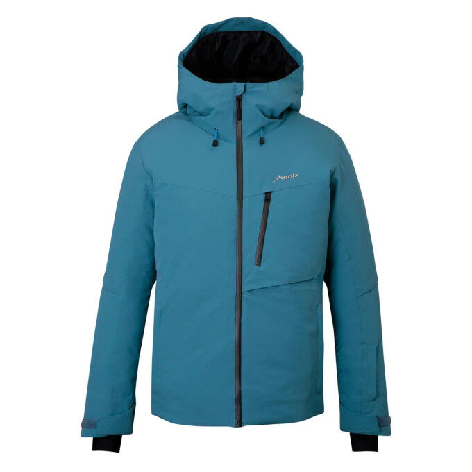Herren-Skijacke PHENIX Two-Line Color Zipper – TURQUOISE BLUE