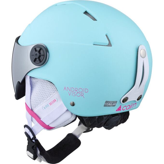 Cairn ANDROID VISOR junior ski helmet turquoise neon pink - Speck-Sports